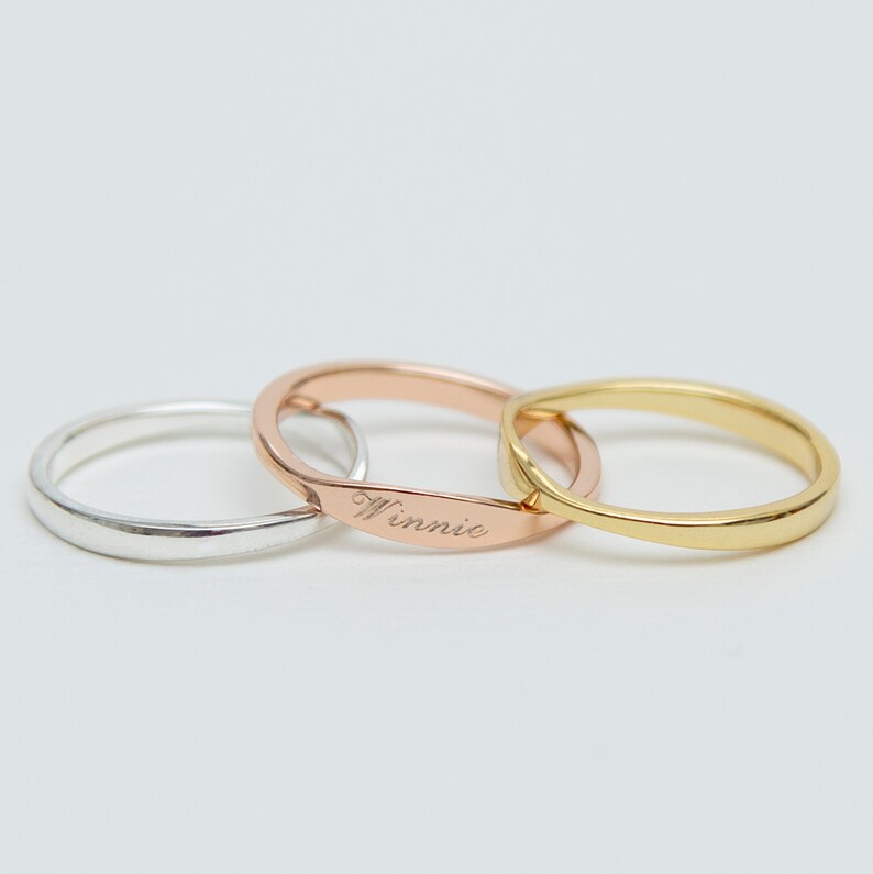Stackable Design Ring Personalized Name Ring Custom - Etsy