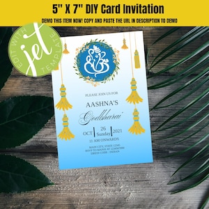 Indian Baby Shower Invitation - Etsy Canada