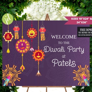 Diwali Sign, Diwali Welcome Sign, Hindu Festival Sign, Diwali Decor ...
