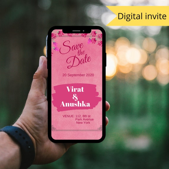 Digital invitation Mobile invitation Indian weddings | Etsy