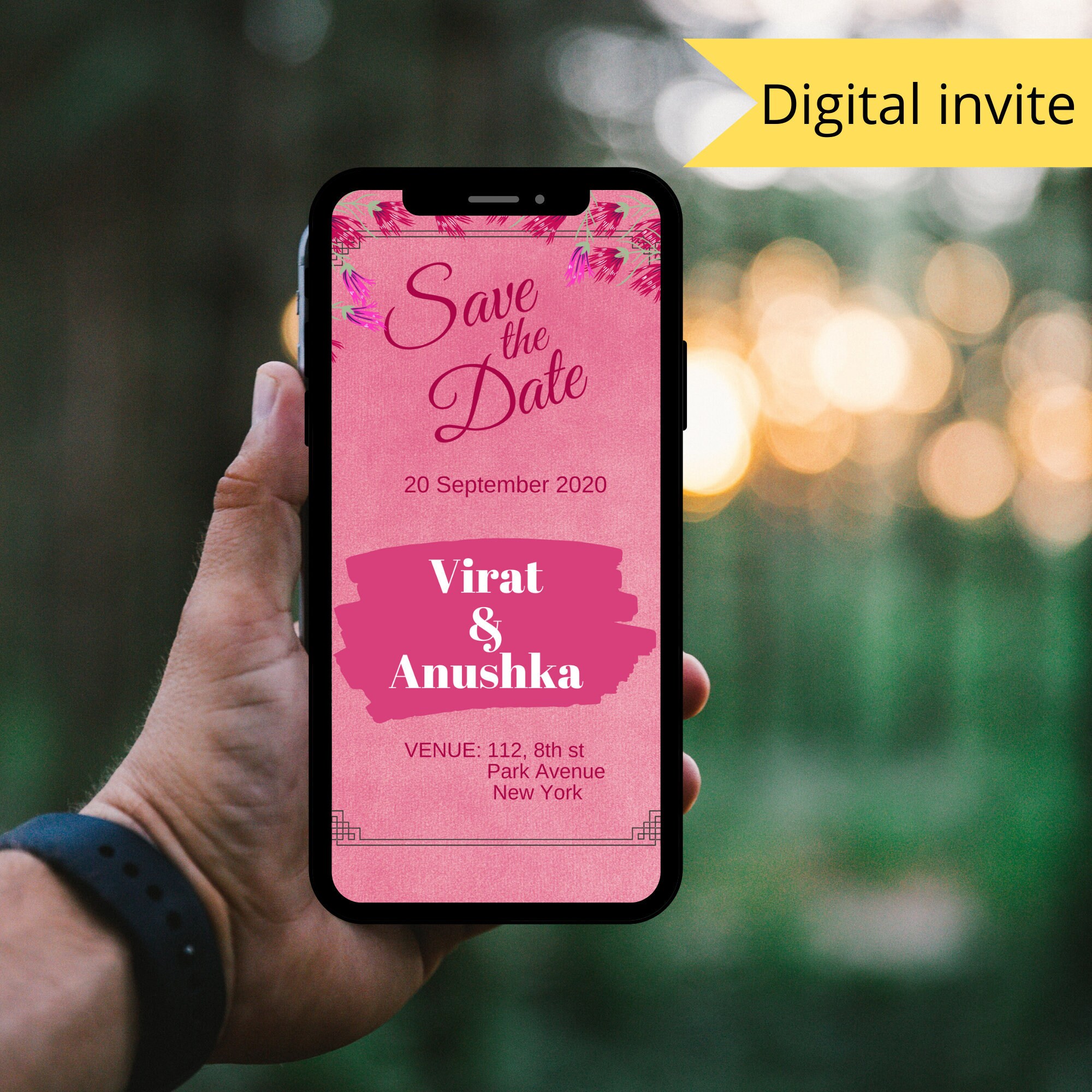 Digital invitation Mobile invitation Indian weddings | Etsy