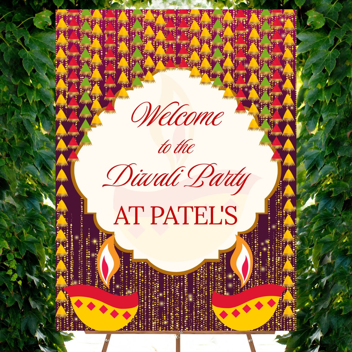 Diwali Sign Diwali Welcome Sign Hindu Festival Sign Diwali - Etsy