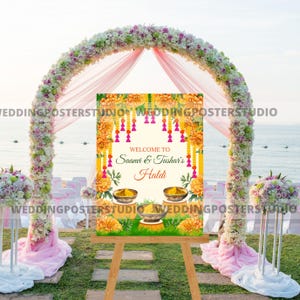 Haldi Sign as Haldi Decor, Haldi Welcome Sign, Vatna Sign, Maticoor ...
