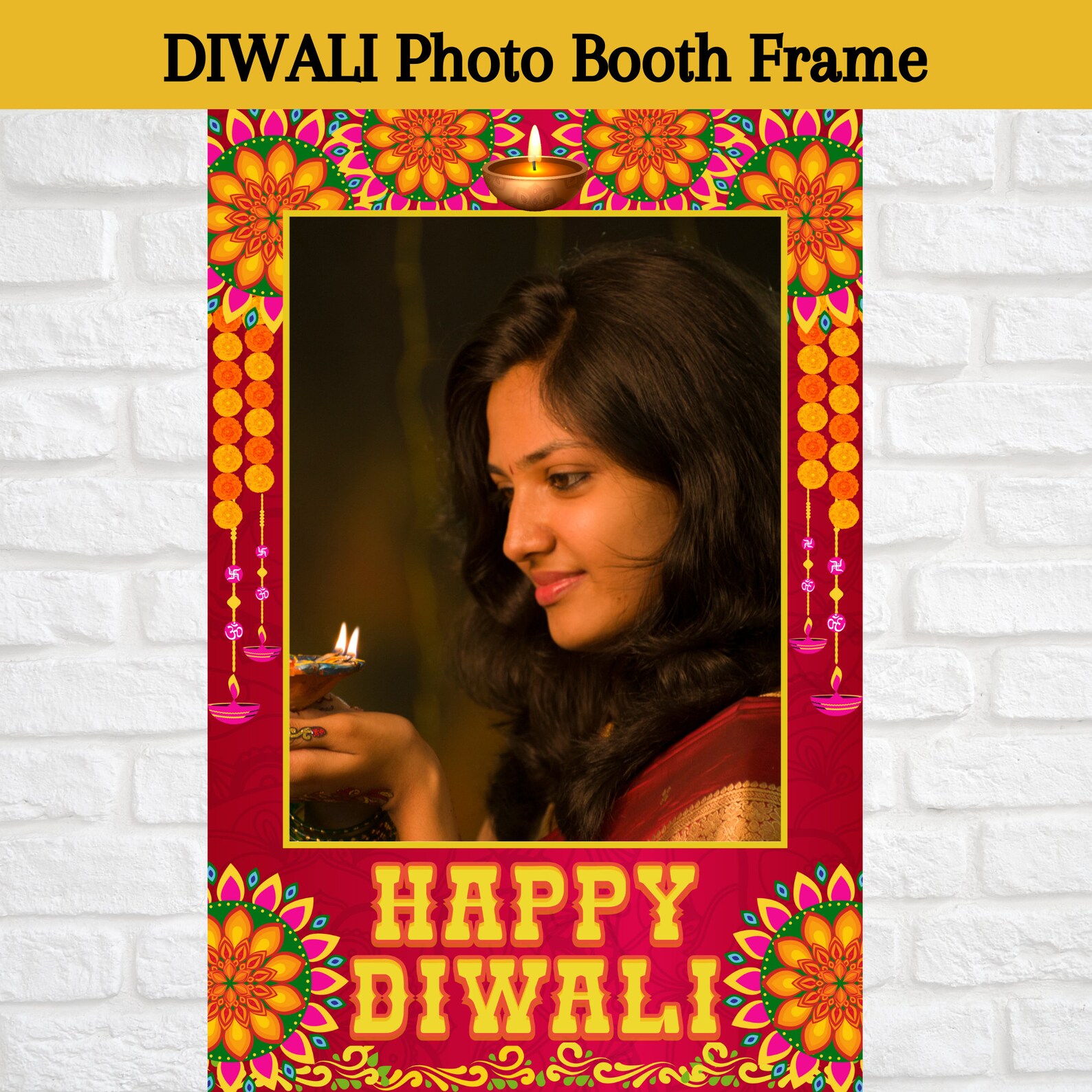 DIY Diwali Photo Booth Frame Photo Booth Props Festival - Etsy