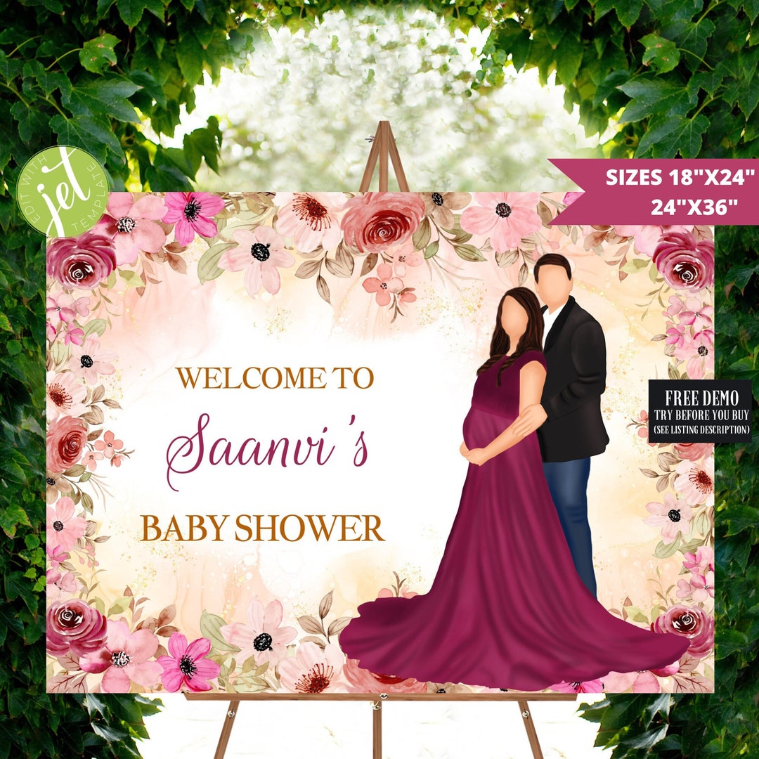 Baby Shower Sign, Parents to Be Sign, Valaikappu Sign, Seemantham ...