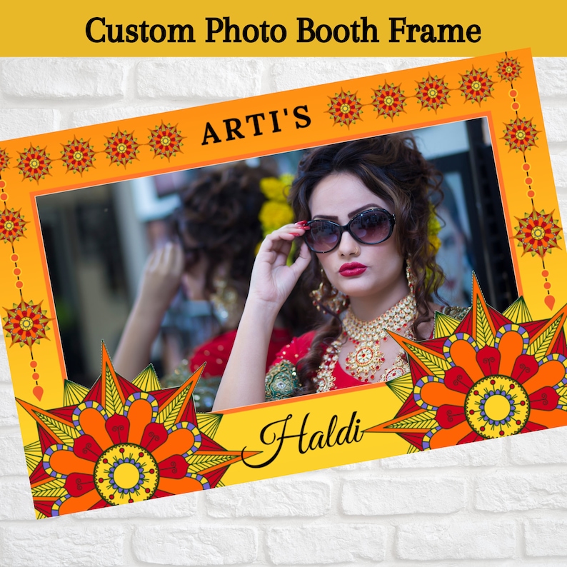 Haldi Photo Booth Frame Haldi Props Wedding Photo Booth - Etsy