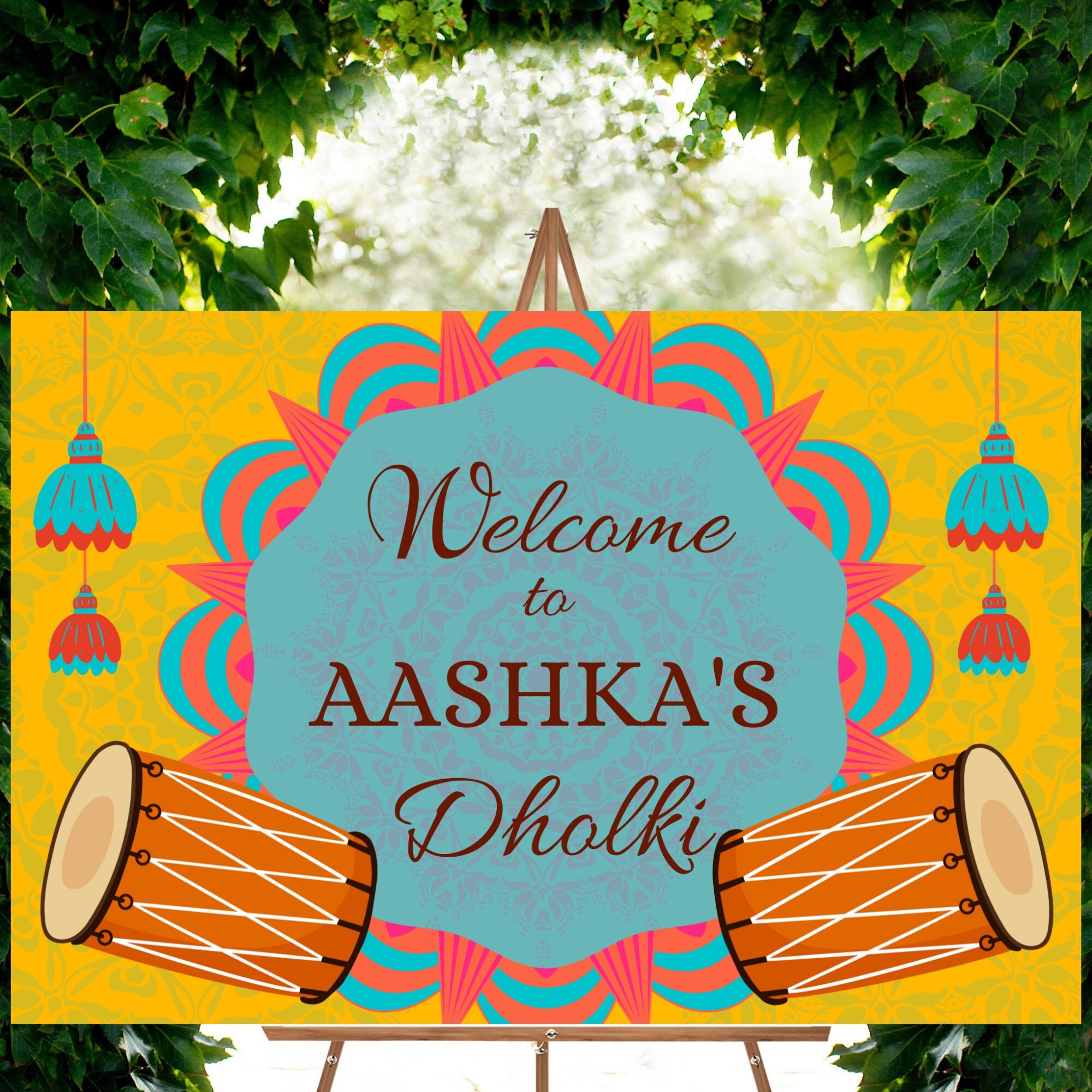 Dholki sign Jaggo Sign Sangeet Sign Wedding Dholki sign | Etsy