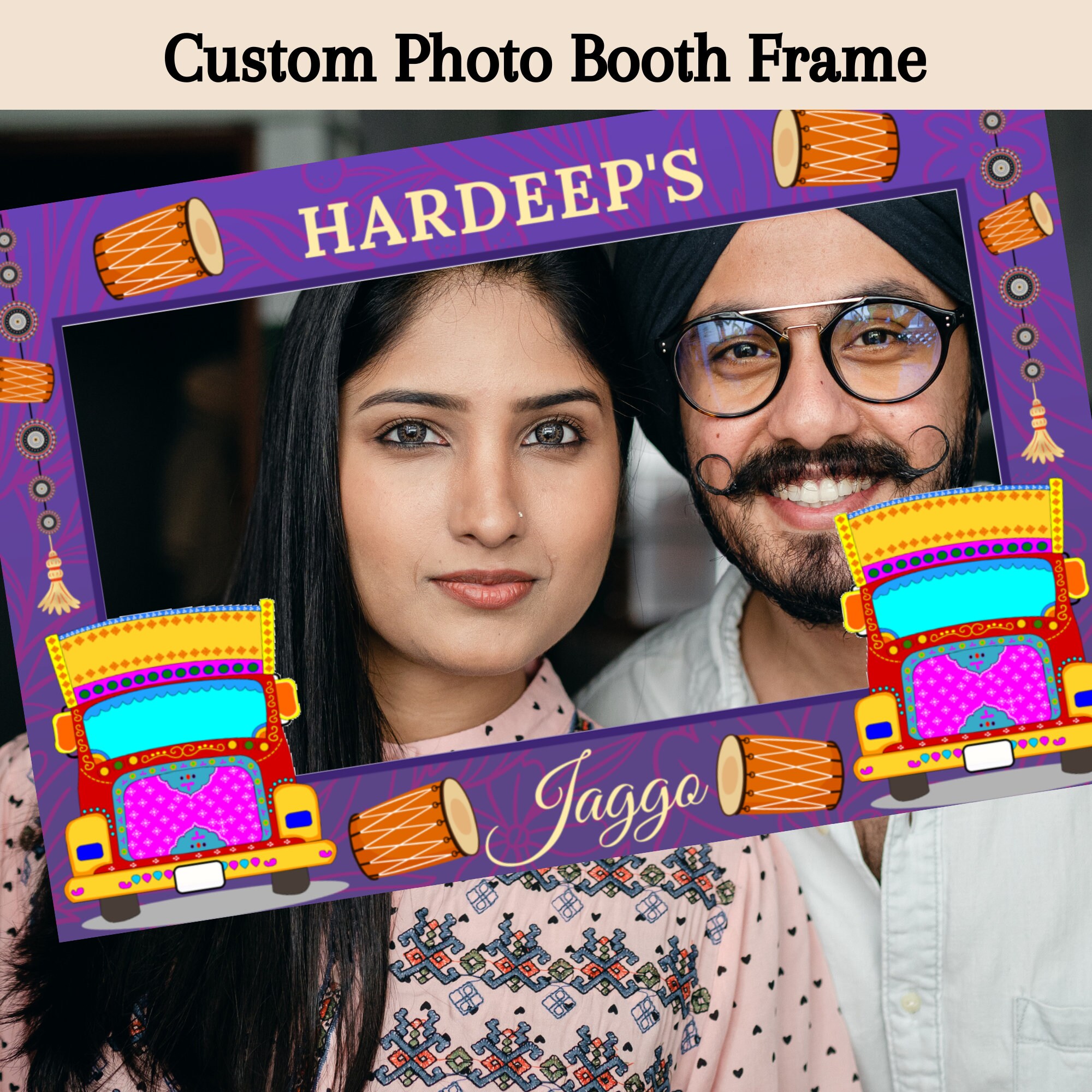 Jaggo Photo Booth Frame Dholki Props Wedding Photo Booth - Etsy UK