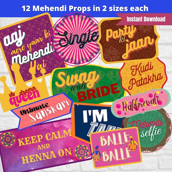 Mehendi Props Photobooth Props Desi Props Wedding Props | Etsy