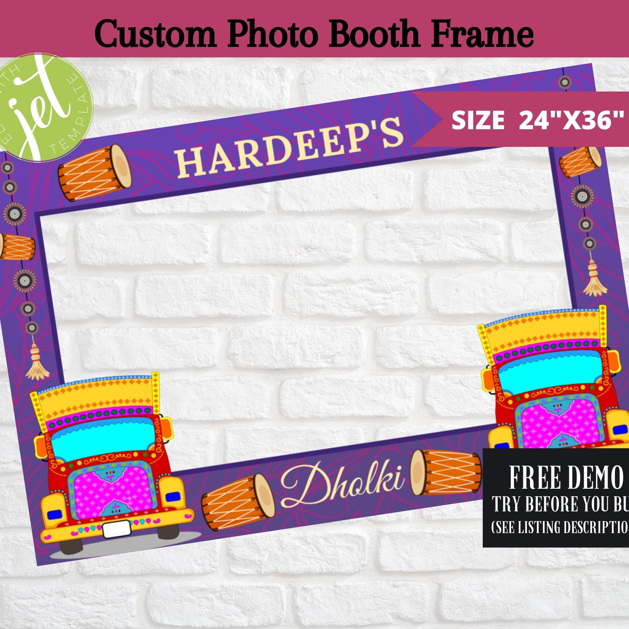 Paper & Party Supplies Festival Photo Prop Wedding Photo booth Frame ...