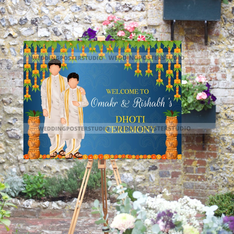 Dhoti Ceremony Sign: South Indian Welcome Decor (digital Download) - Etsy