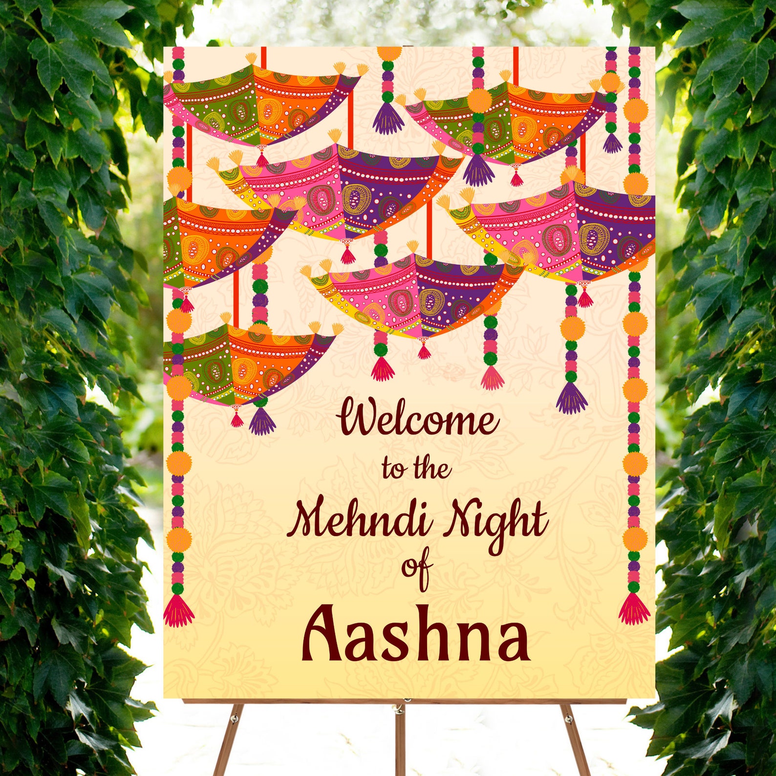 Buy Mehndi Sign Haldi Sign Wedding Welcome Sign Hindu Wedding Online in ...
