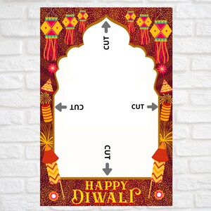 DIY Diwali Photo Booth Frame, Photo Booth Props, Festival Photo Prop ...