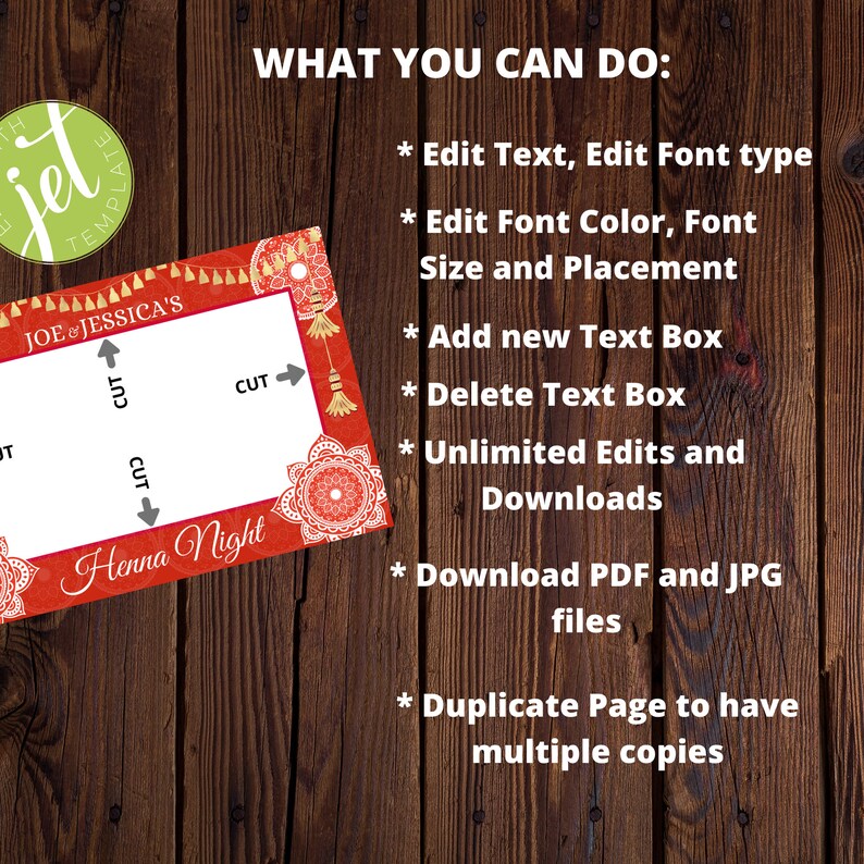 Editable Mehndi Photo Booth Frame: Indian Wedding Prop (digital ...