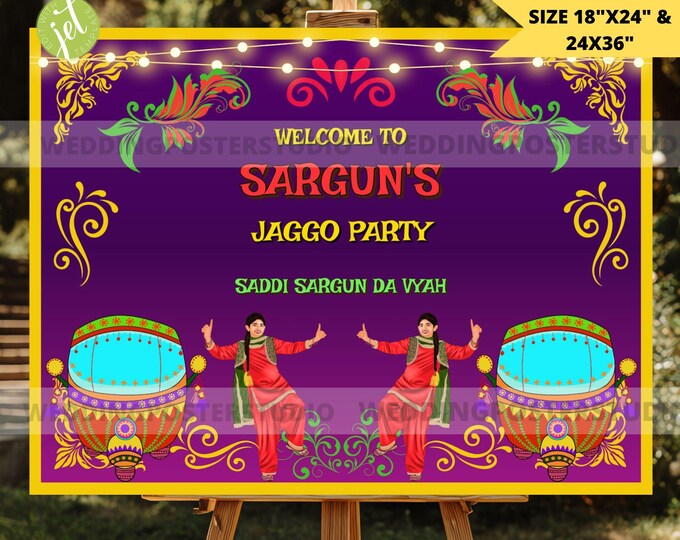 Punjabi Wedding Week Sign: Goat Meat Party, Bakra Jersey Night, Custom ...