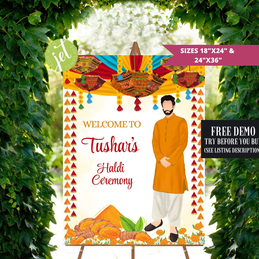 Groom Haldi Sign Haldi Welcome Sign Vatna Sign Maticoor - Etsy