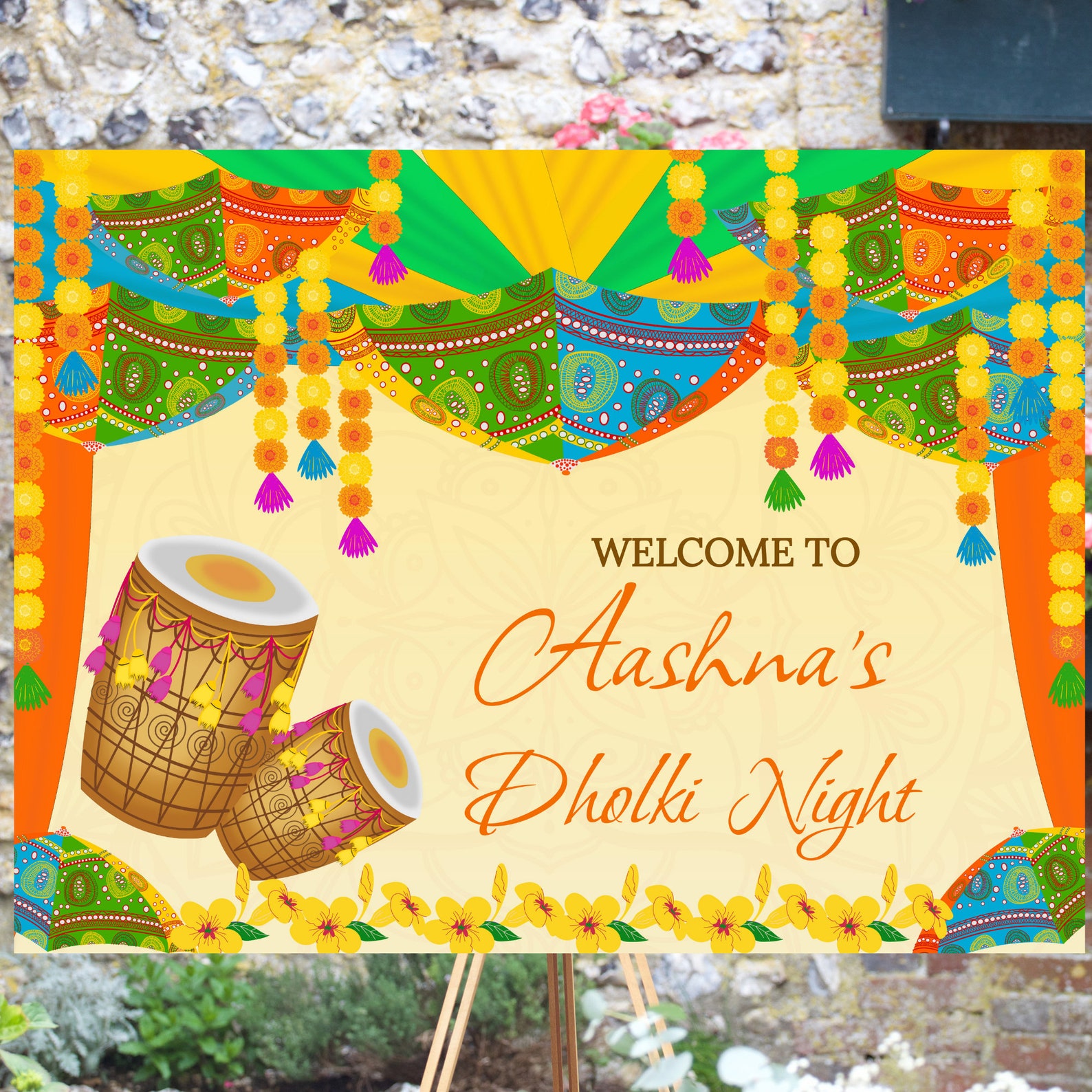 Dholki/sangeet Sign Wedding Dholki Sign Punjabi Weddings - Etsy
