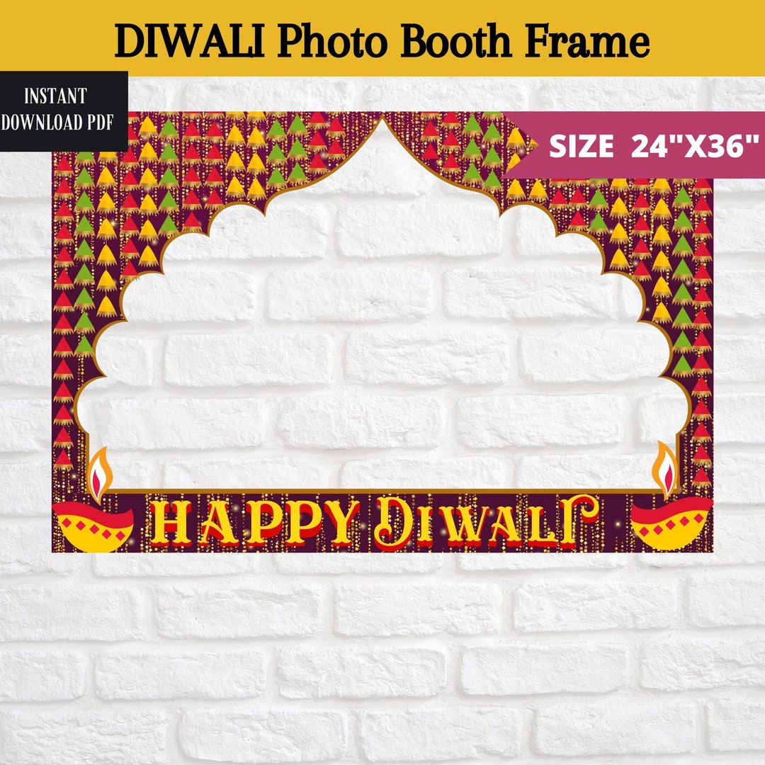 DIY Diwali Photo Booth Frame, Photo Booth Props, Festival Photo Prop ...