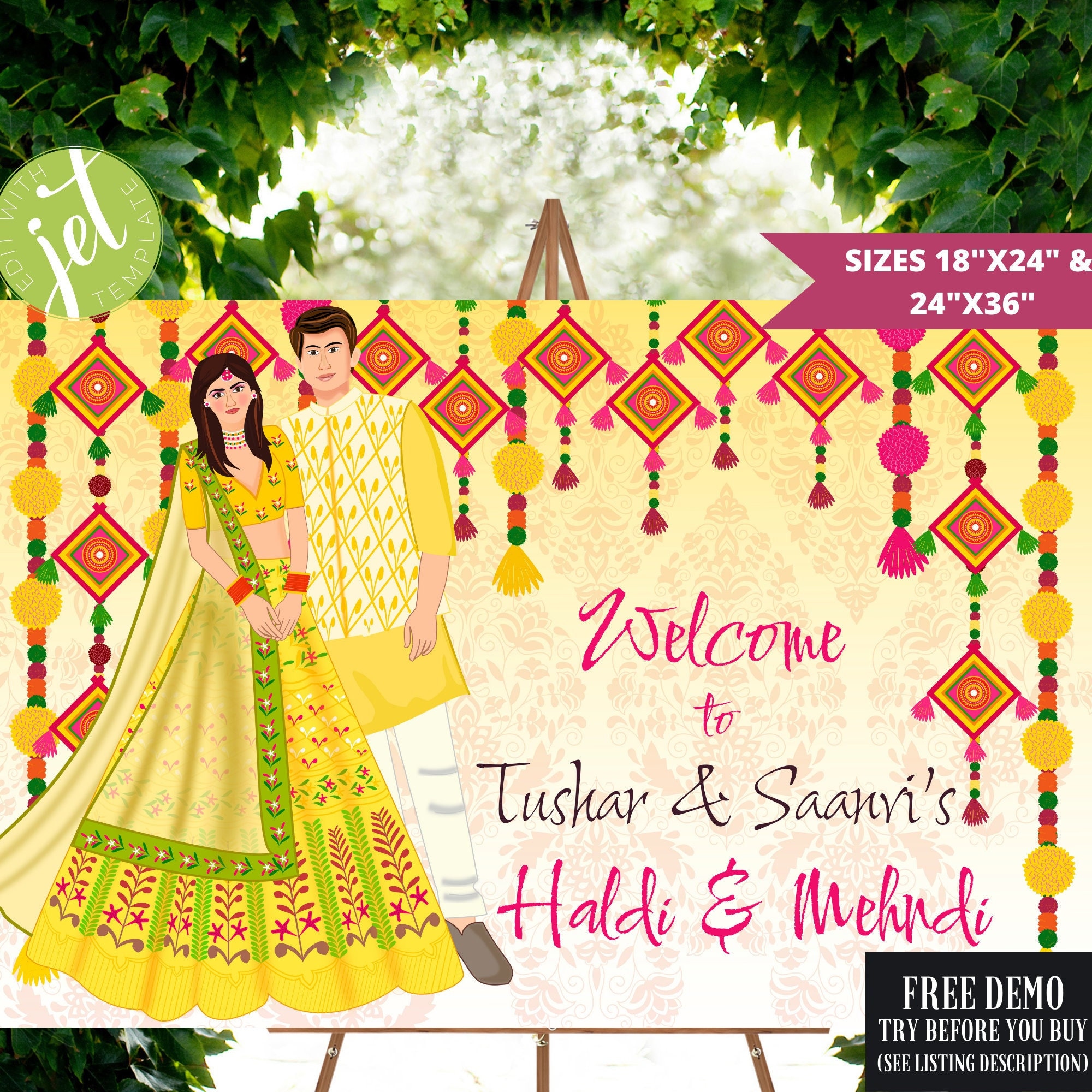 Haldi/mehndi/ Sangeet/wedding Sign Indian Wedding Signs - Etsy