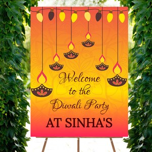 Diwali Sign Diwali Welcome Sign Hindu Festival Sign Diwali - Etsy