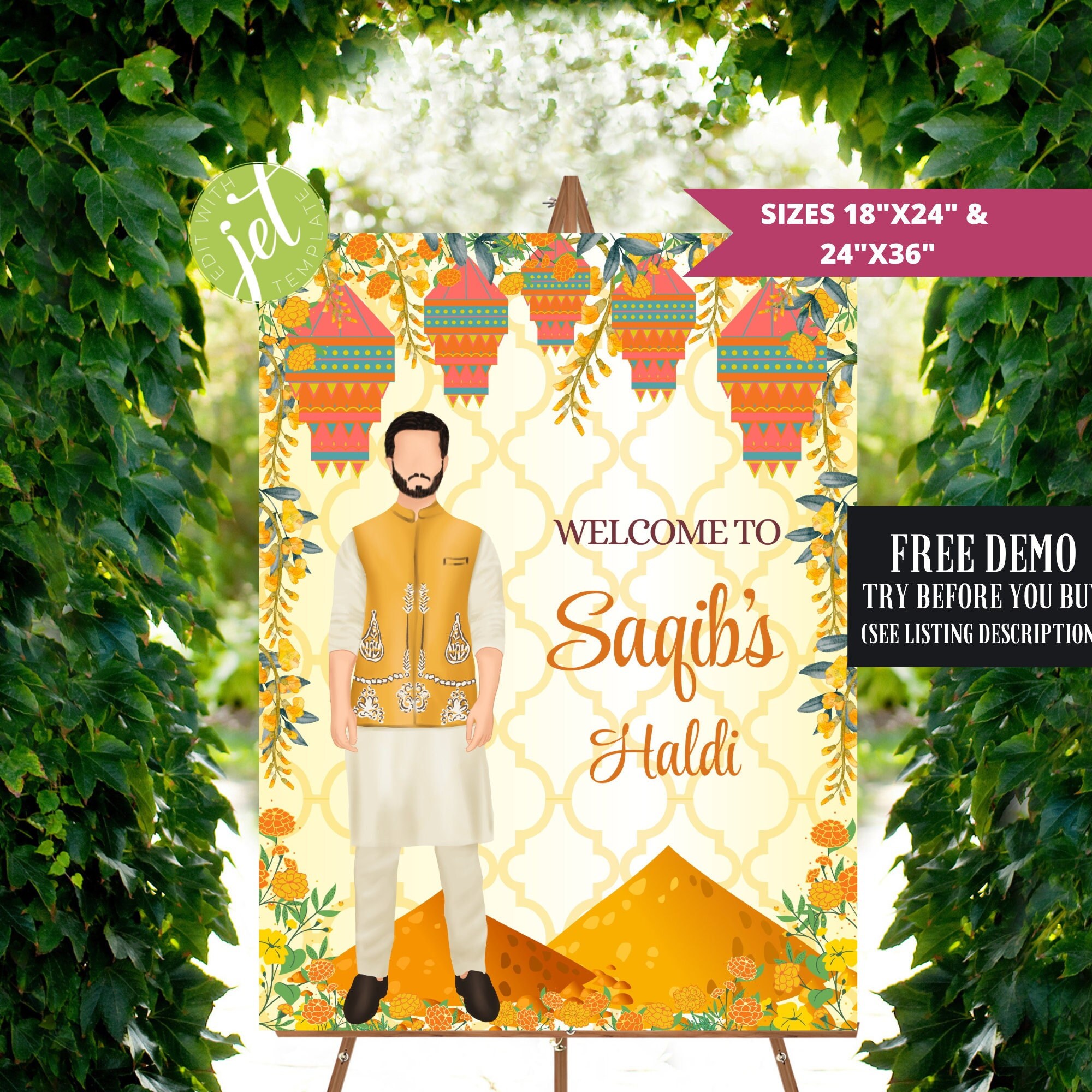 Haldi Sign Groom Haldi Sign Haldi Welcome Sign Vatna Sign - Etsy