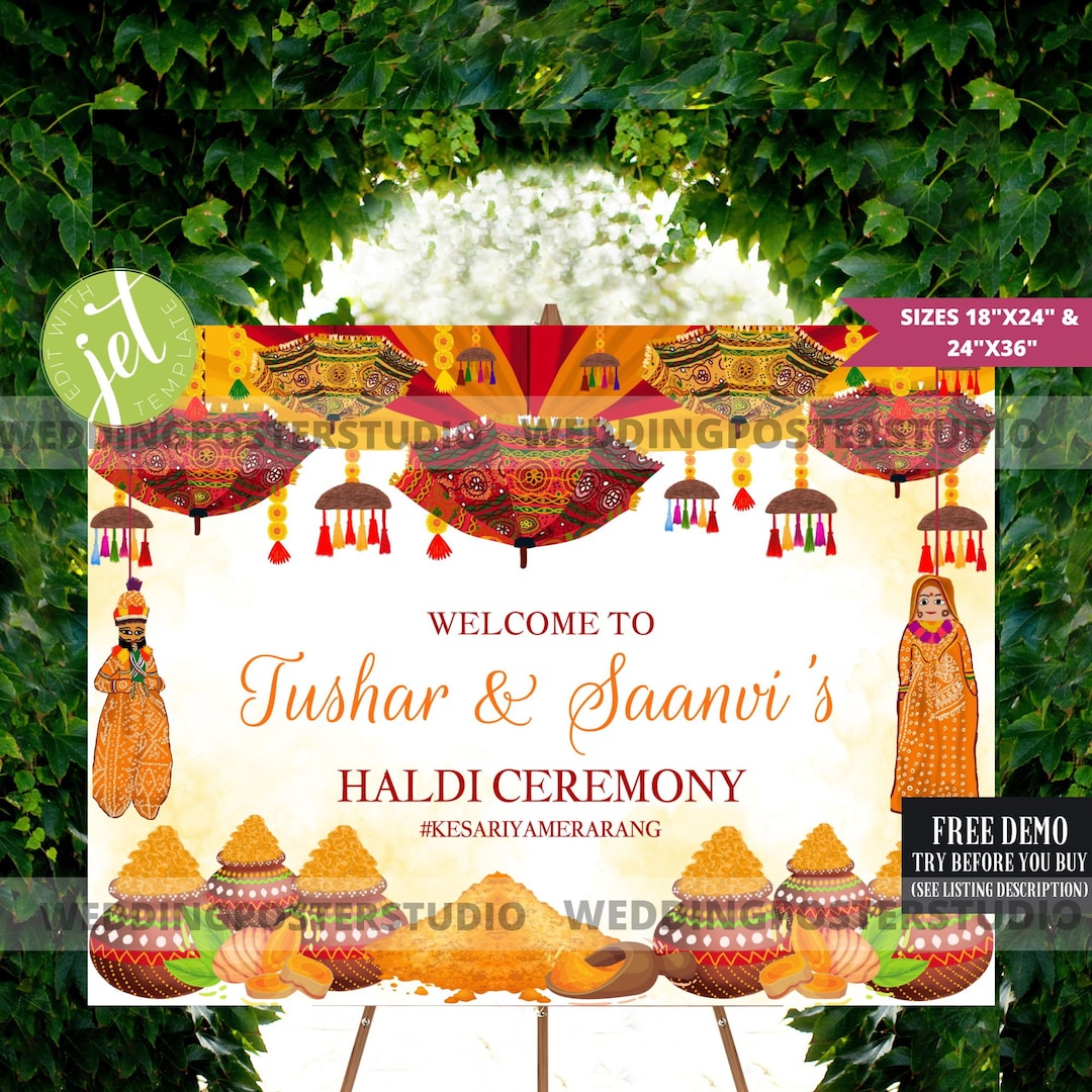 Haldi Sign, Haldi Welcome Sign, Vatna Sign, Maticoor Sign, Gaye Holud ...