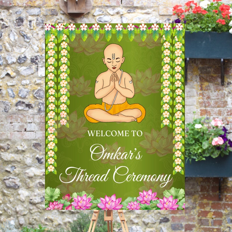 Upanayan Sign Thread Ceremony Signage Janeau Sign - Etsy