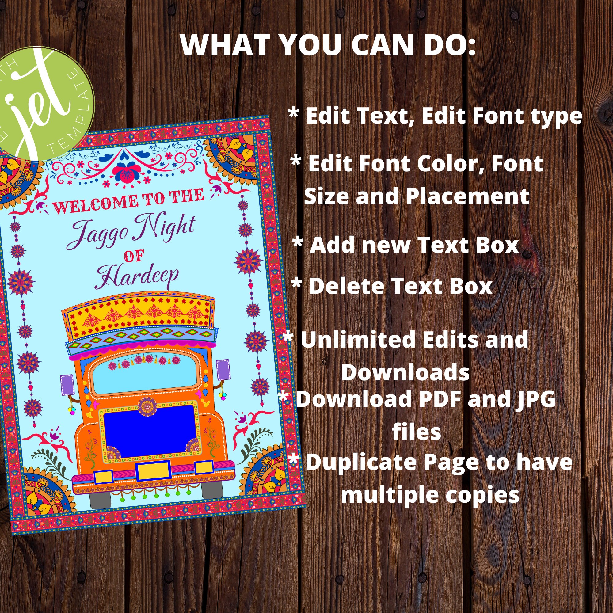 Punjabi Jaggo Sign Jaggo Night Sign Maiyan Sign Jaggo - Etsy UK