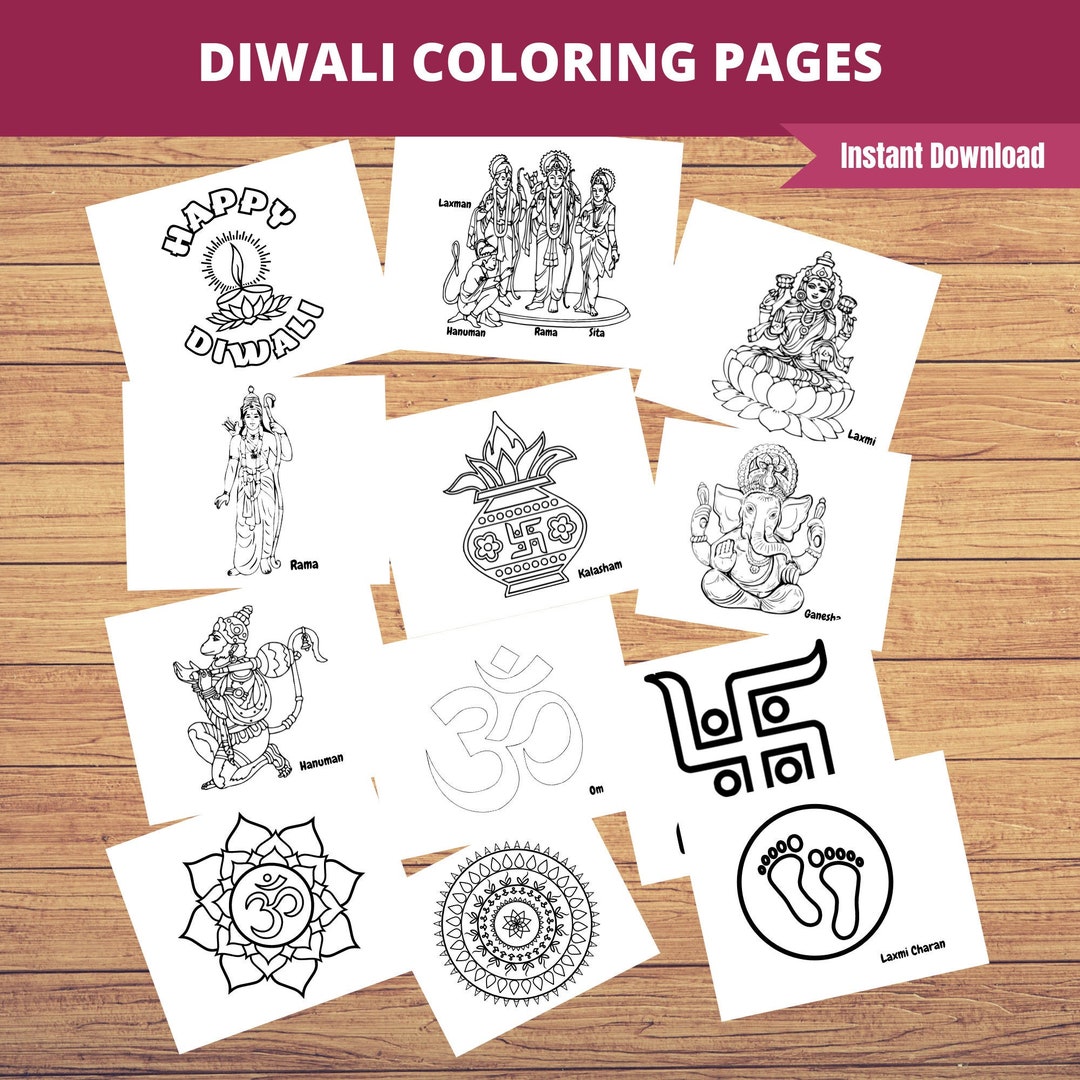 12 Diwali Coloring Pages for Kids, Diwali Craft Ideas for Kids ...