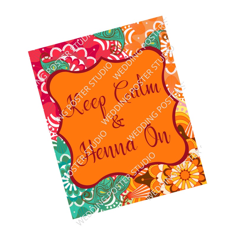 Henna Station Sign Henna Decor Mehendi Sign Indian wedding | Etsy