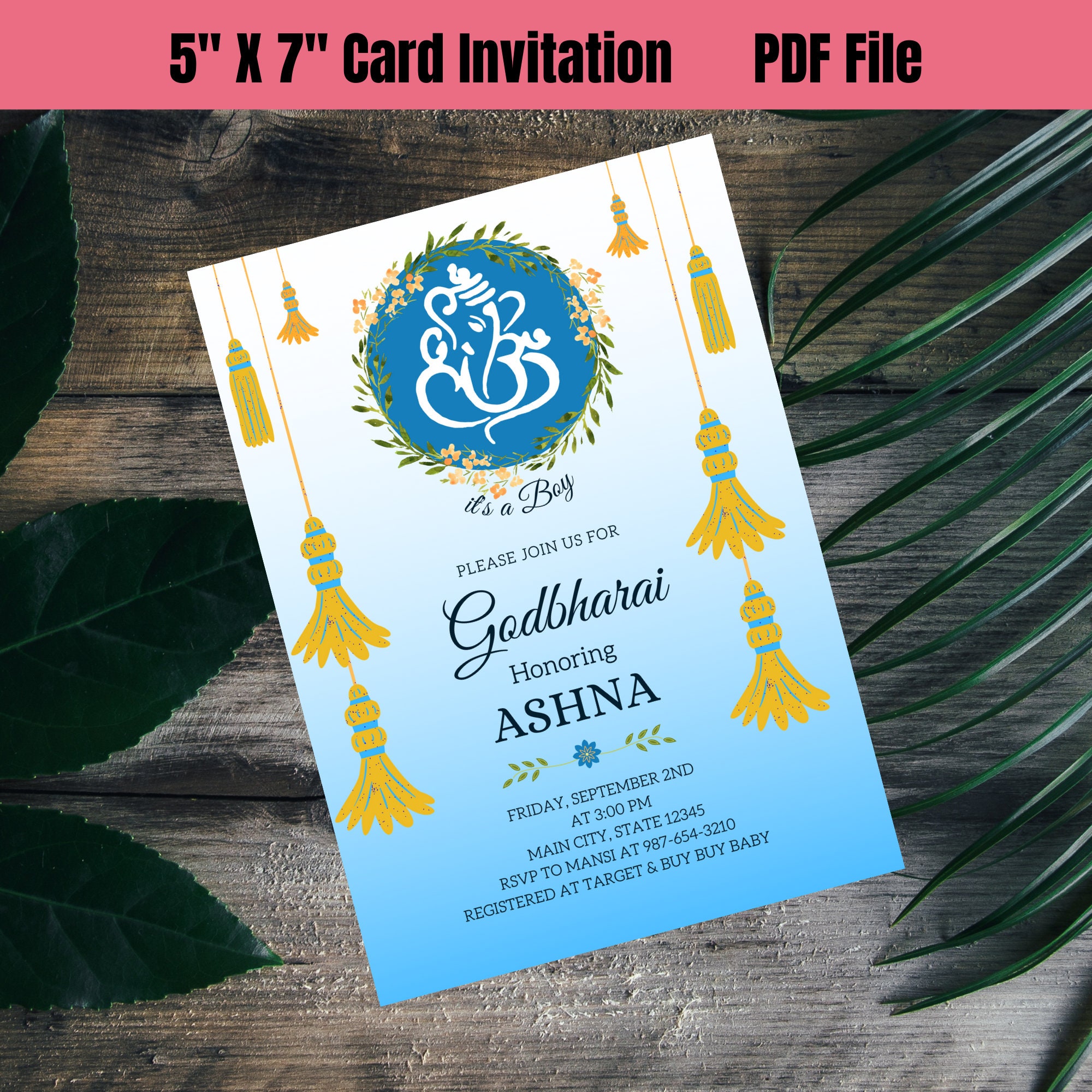 Customizable Desi Cards for Various Ocassions Annaprashan | Etsy