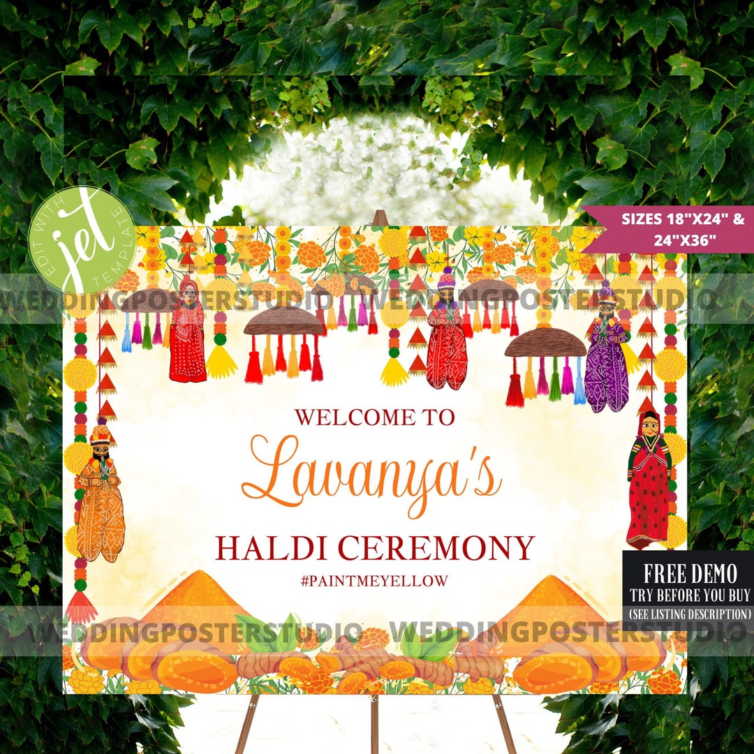 Haldi Sign, Haldi Welcome Sign, Vatna Sign, Maticoor Sign, Gaye Holud ...