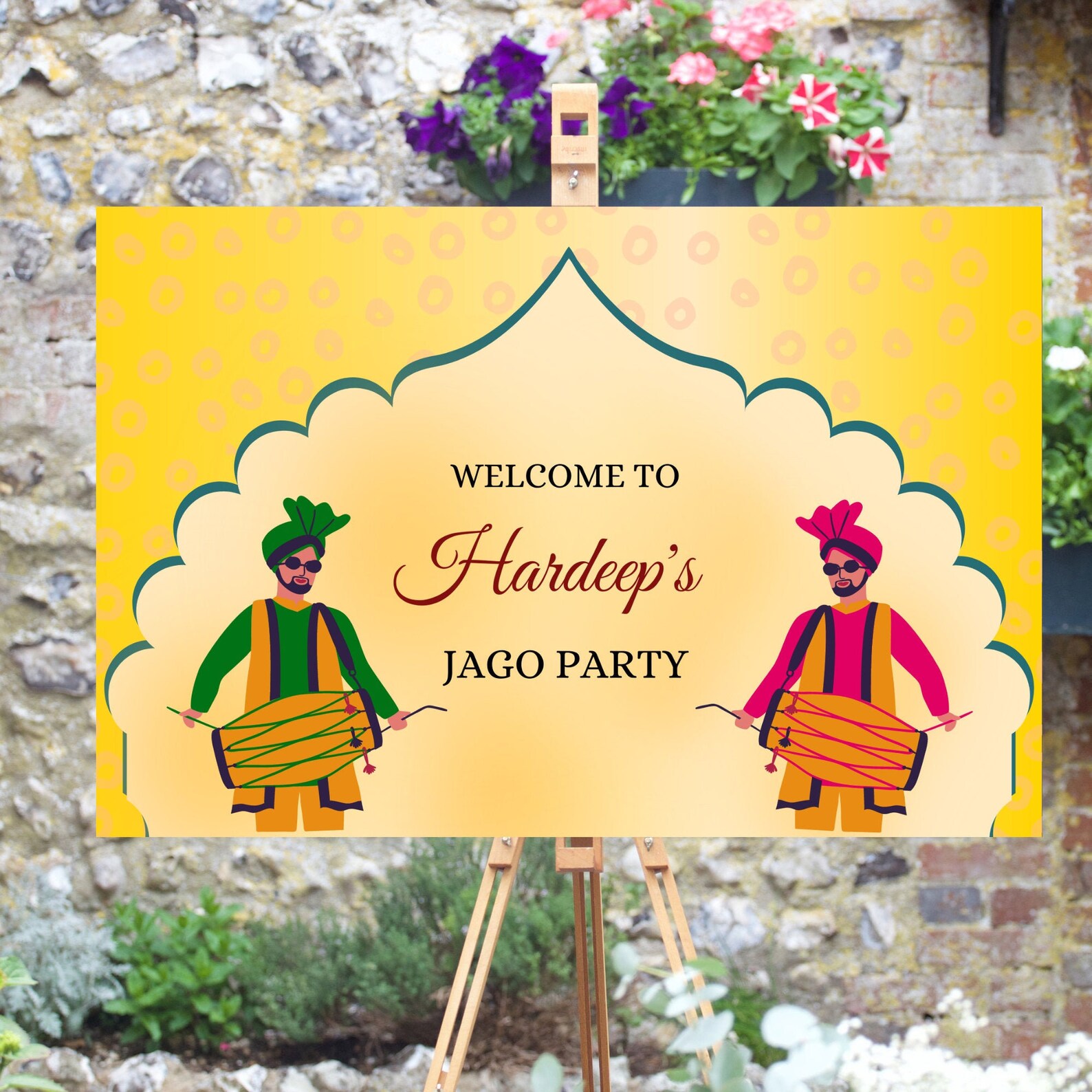 Punjabi wedding sign Maiyan sign Jaggo Night Chooda | Etsy