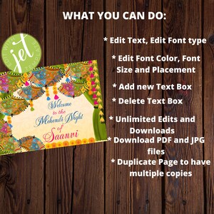 Mehndi Sign, Haldi Sign, Wedding Welcome Sign, Hindu & Muslim Wedding ...