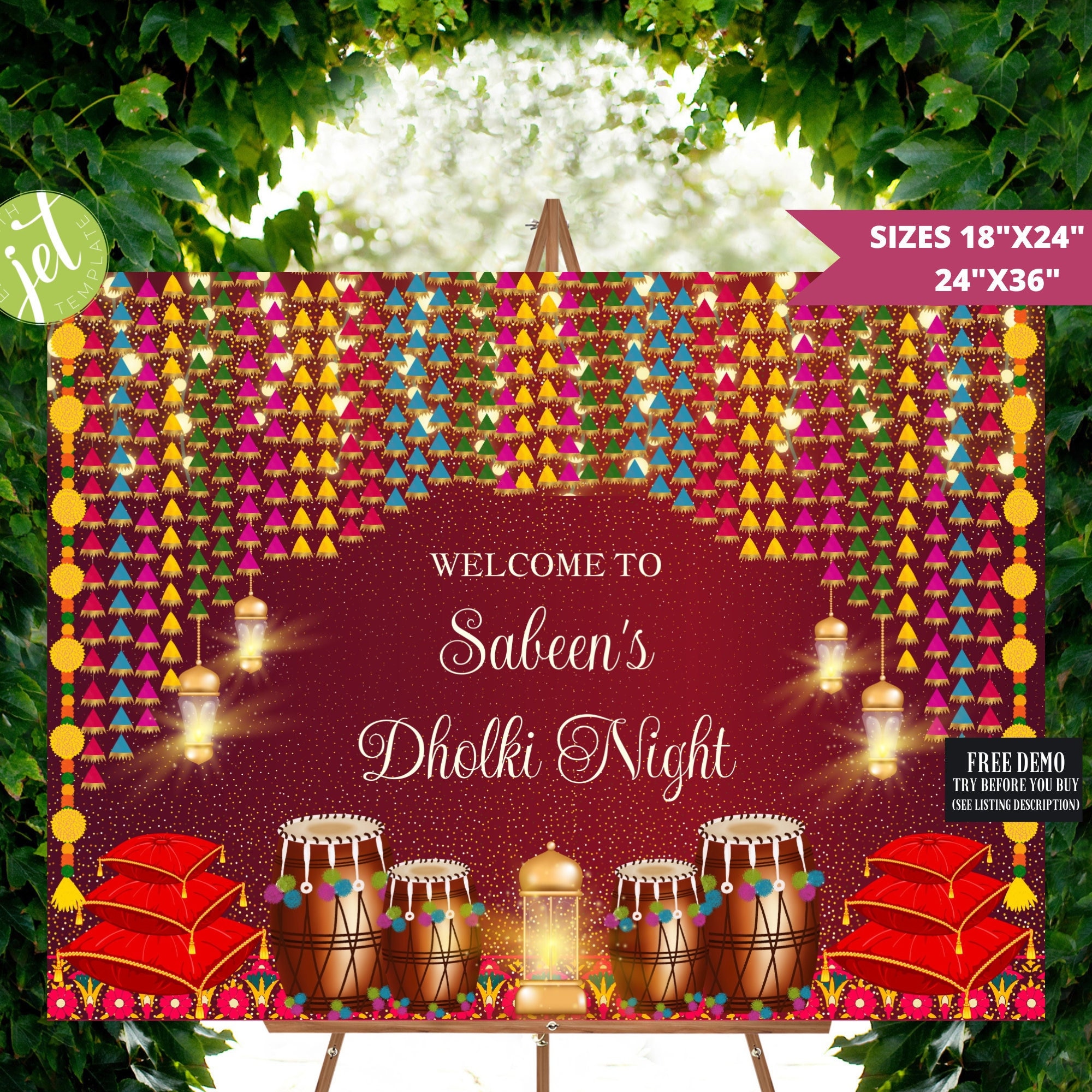 Dholki/mehndi/sangeet Sign Wedding Dholki Sign Punjabi - Etsy