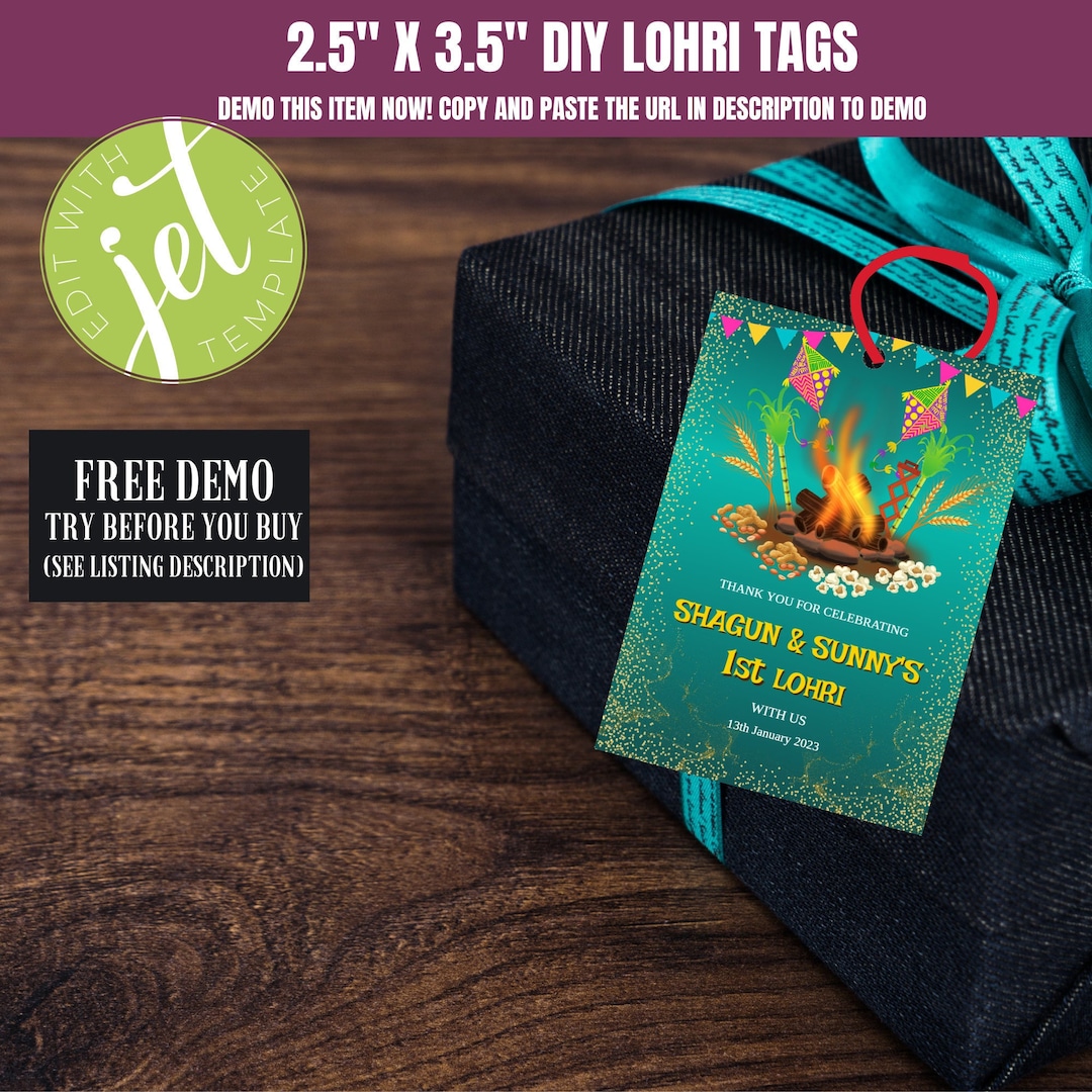 DIY Lohri Tags Lohri Gift Tags Instant Download Lohri - Etsy