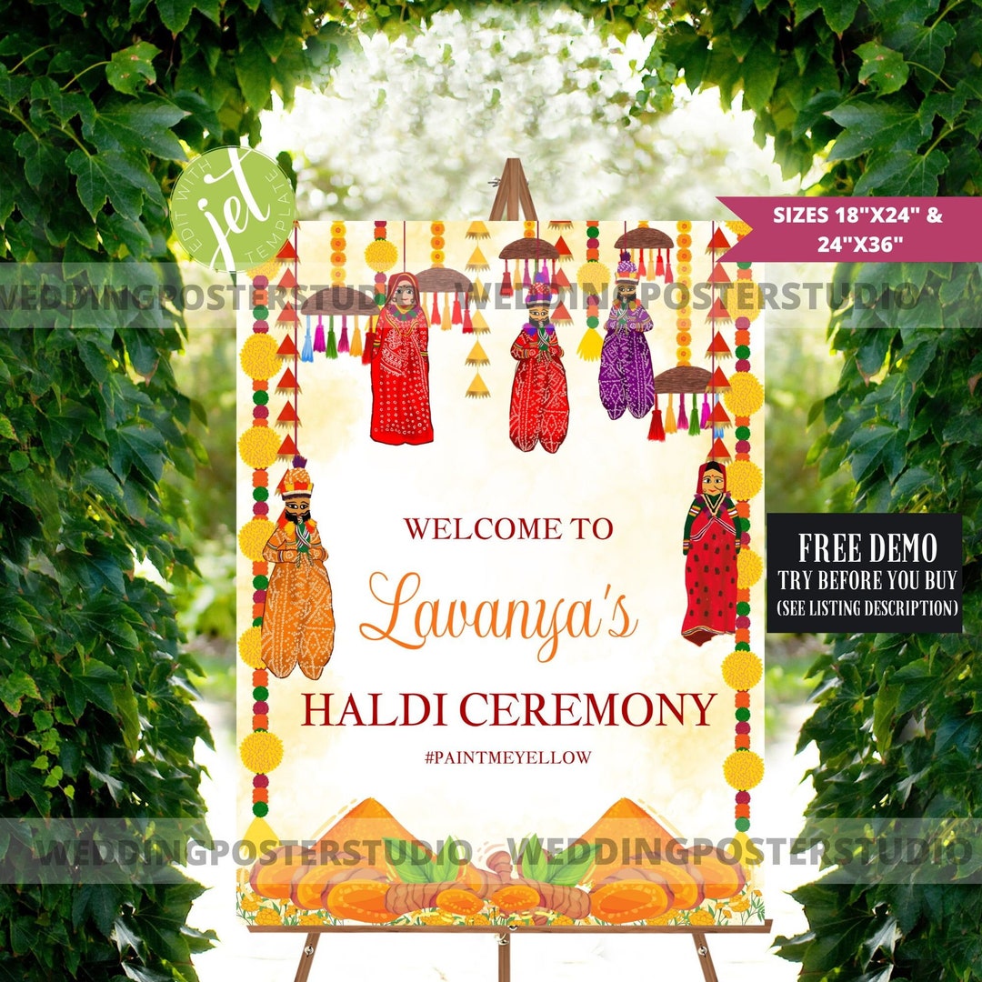 Haldi Sign, Haldi Welcome Sign, Vatna Sign, Maticoor Sign, Gaye Holud ...