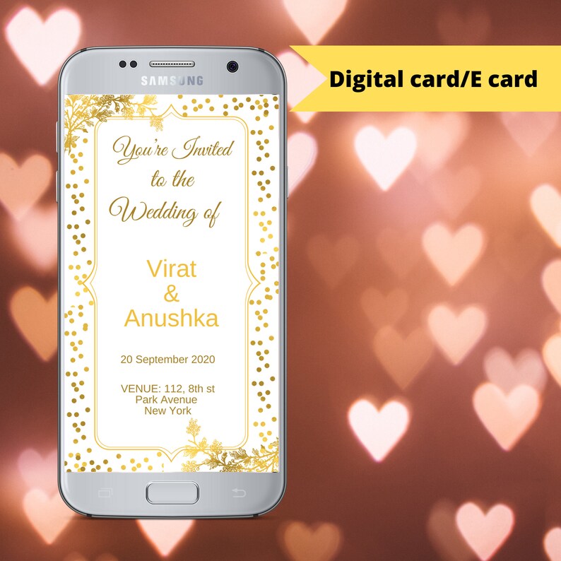 Customizable Mobile phone invite Mobile invitation E card | Etsy