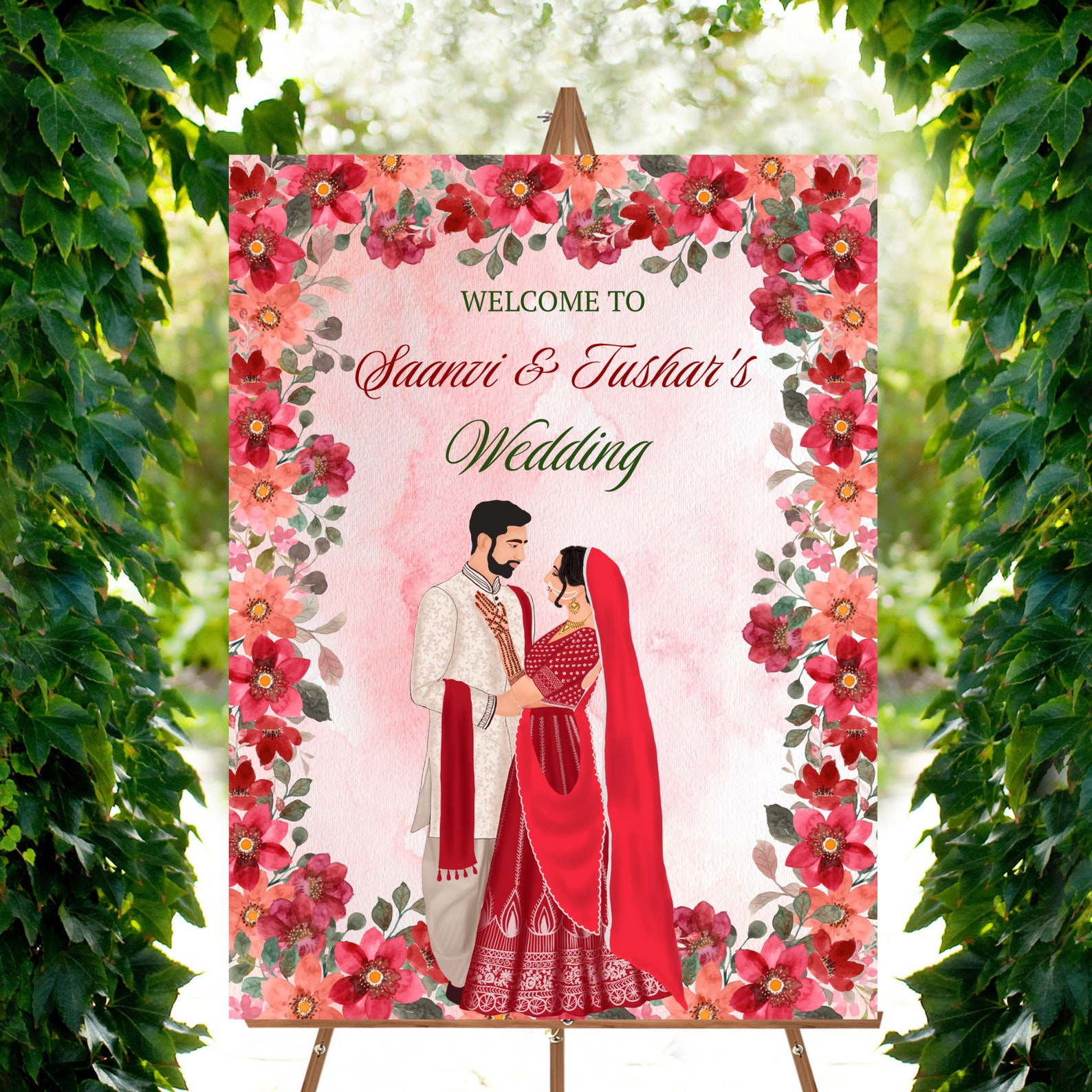 Wedding Welcome Sign Muslim Wedding Sign Punjabi Wedding - Etsy