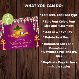 Housewarming Sign, Grah Shanti Sign, Vidhi Sign, Pooja Welcome Sign ...
