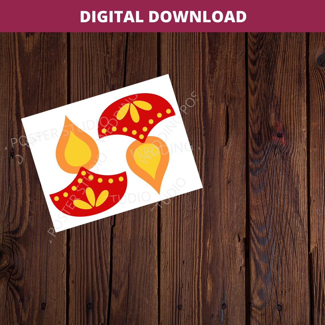 DIY Diya Diwali Bunting Instant Download Diwali Decoration - Etsy UK