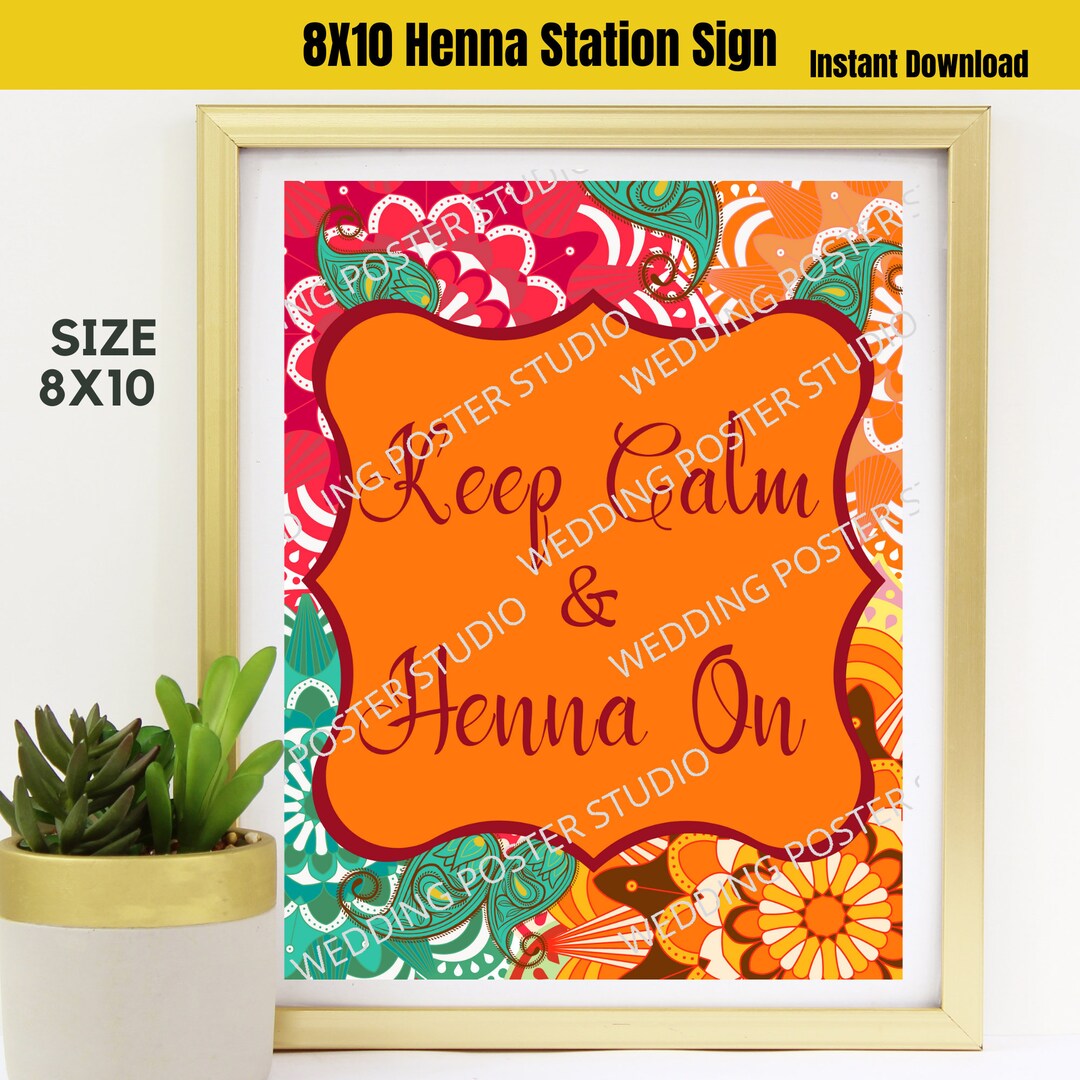 Henna Station Sign, Henna Decor, Mehendi Sign, Indian Wedding Sign ...
