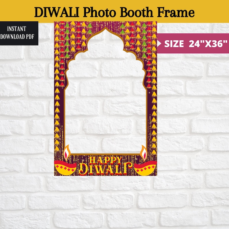 DIY Diwali Photo Booth Frame Photo Booth Props Festival - Etsy