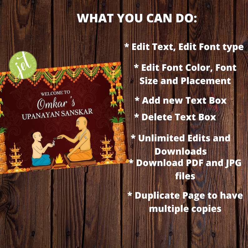 Upanayan Sign, Thread Ceremony Signage, Janeau Sign, Upanayanam ...