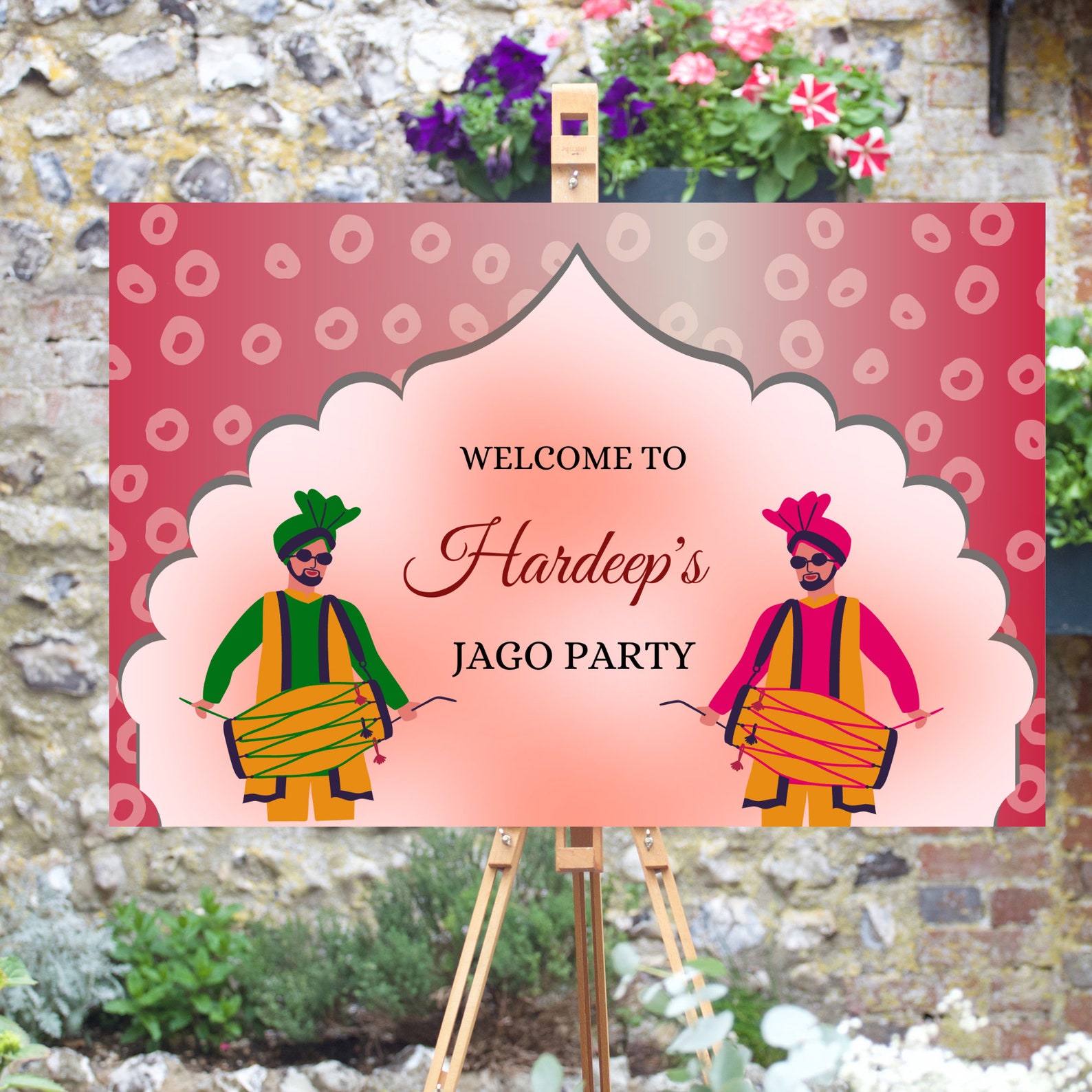 Punjabi wedding sign Maiyan sign Jaggo Night Chooda | Etsy