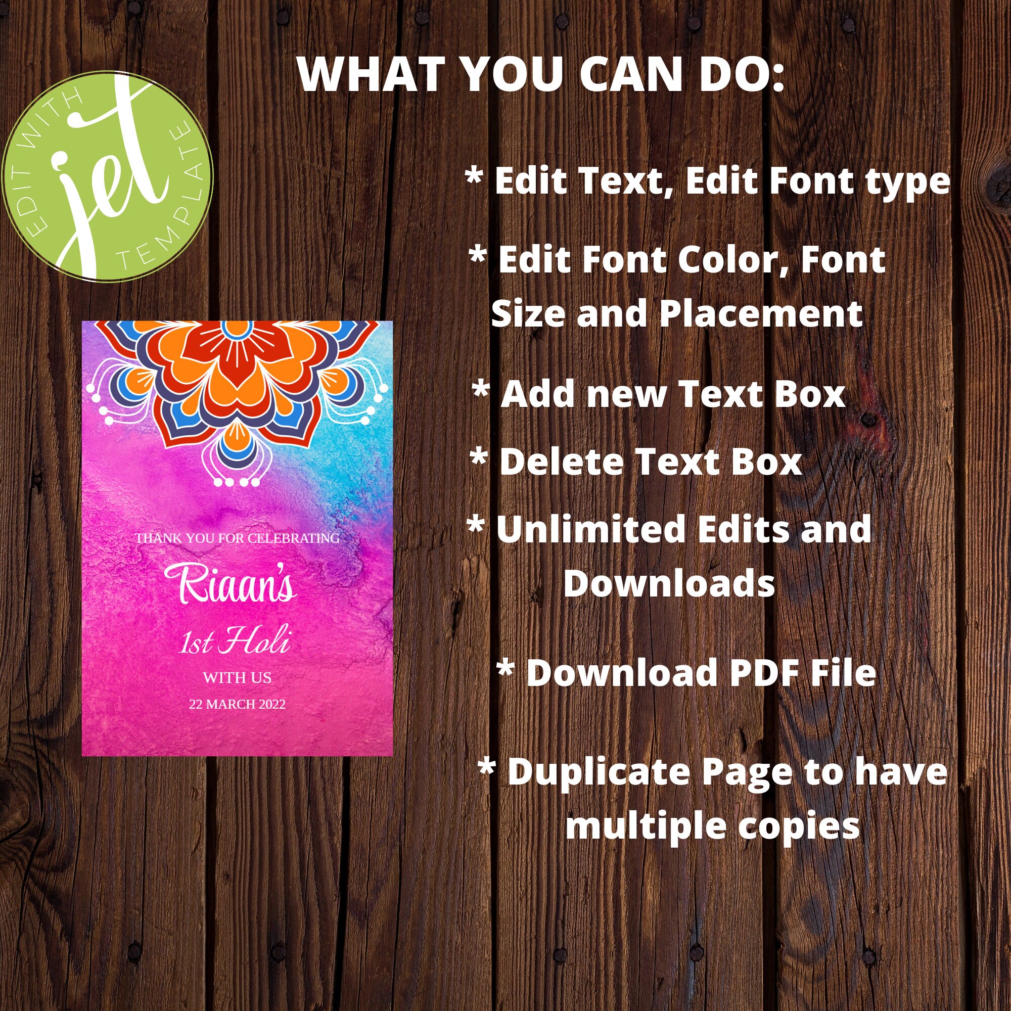 DIY Holi Tags Holi Gift Tags Instant Download Holi - Etsy