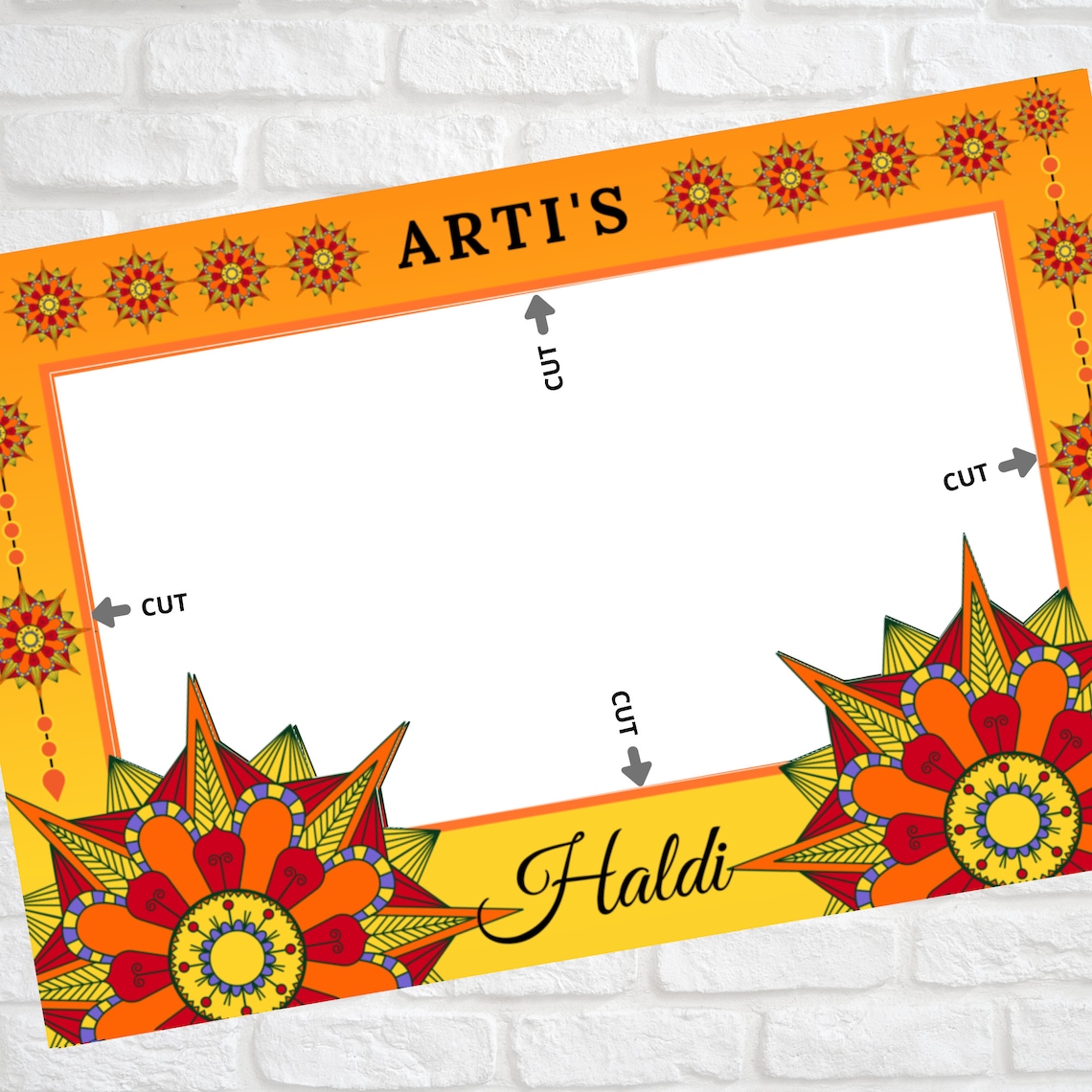Haldi Photo Booth Frame Haldi Props Wedding Photo Booth - Etsy