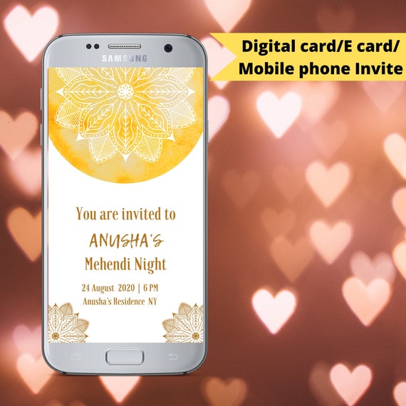 Customizable Mobile phone invite Mobile invitation E card | Etsy