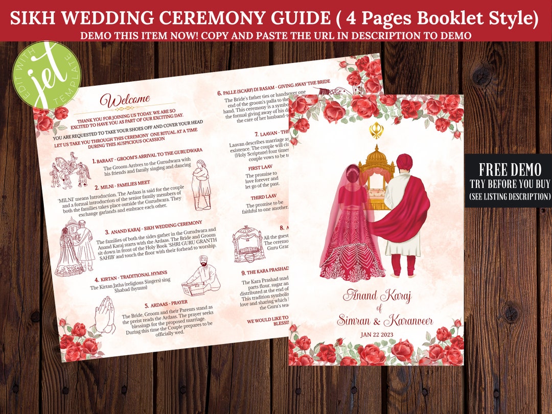 Sikh Wedding Ceremony Guide, Sikh Wedding Guide, Anand Karaj Ceremony ...