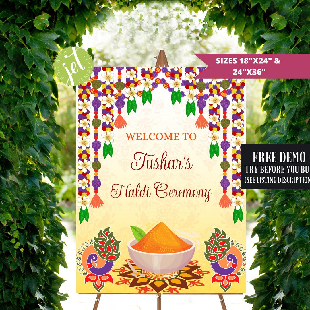Haldi Sign, Haldi Welcome Sign, Vatna Sign, Maticoor Sign, Gaye Holud ...